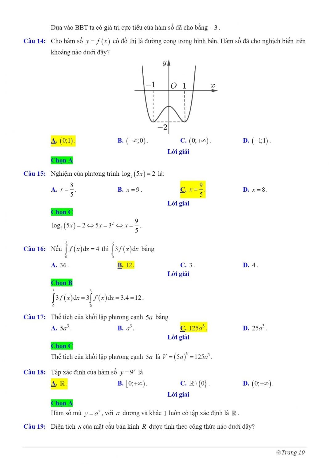 Đề thi toán thpt quốc gia 2021 có đáp án chi tiết các mã đề
