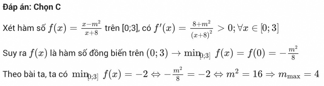 Tìm m để hàm số đạt giá trị lớn nhất giá trị nhỏ nhất