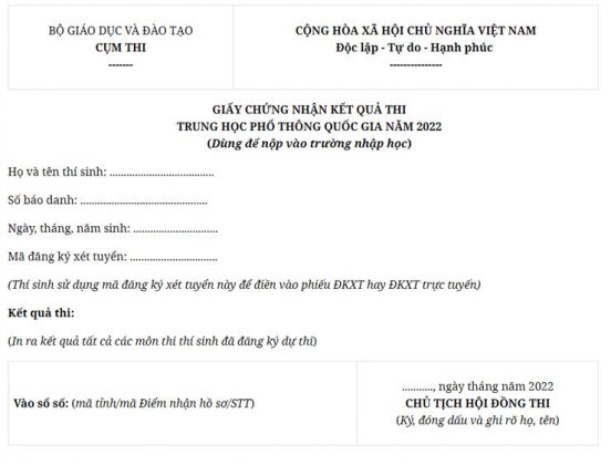 Những điều cần biết về Giấy chứng nhận kết quả thi THPT Quốc gia